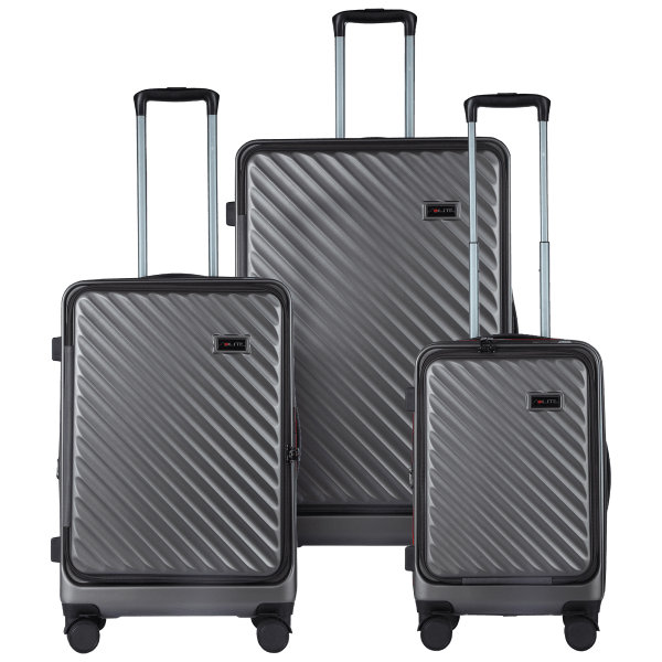 MorningSave: Solite 3-Piece Hardside Luggage Set with Cup Holder and ...