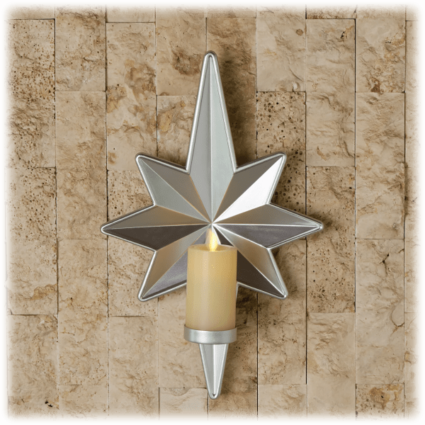 MorningSave: Luminara Indoor Star Wall Sconce Moving Flame Slim Pillar
