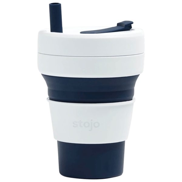 MorningSave: Pick-Your-2-Pack: Stojo 16oz Collapsible Travel Cup With Straw