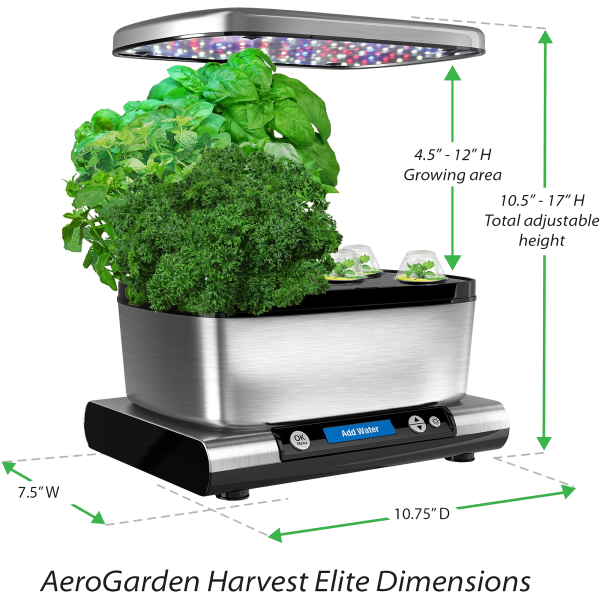 MorningSave: AeroGrow AeroGarden Harvest Elite Wi-Fi in Stainless Steel