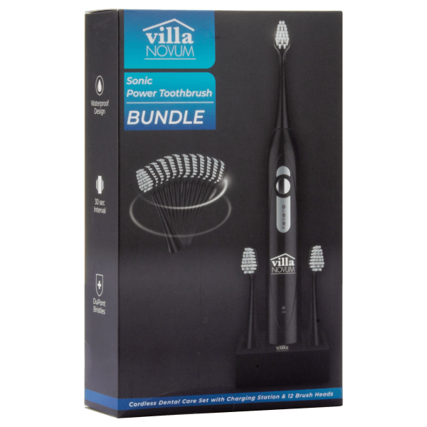 MorningSave: Villa Novum Sonic Toothbrush with 12 Replacement Brush Heads