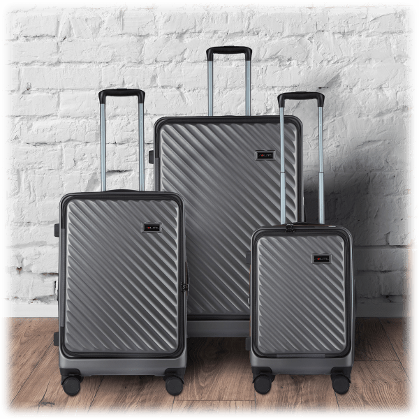 MorningSave: Solite 3-Piece Hardside Luggage Set with Cup Holder and ...