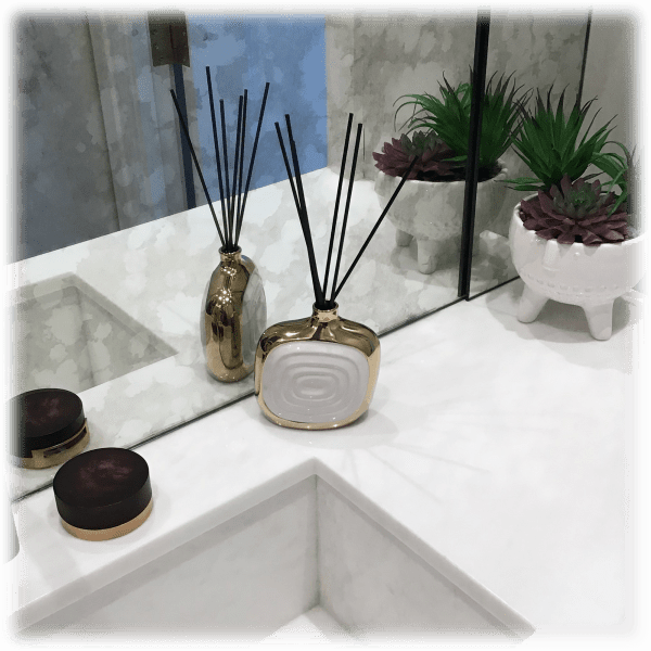 MorningSave: Vivience Gold Edged White Square Reed Diffuser