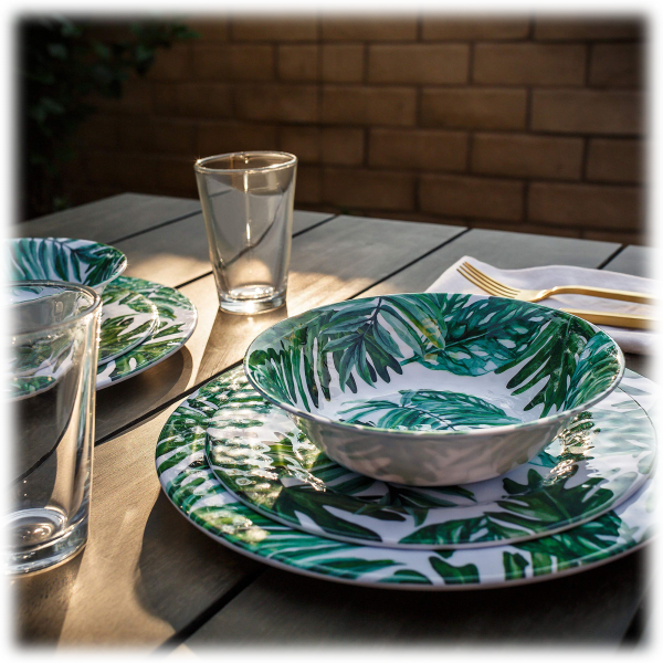 MorningSave: Craft & Kin 24-Piece Melamine Dinnerware Set