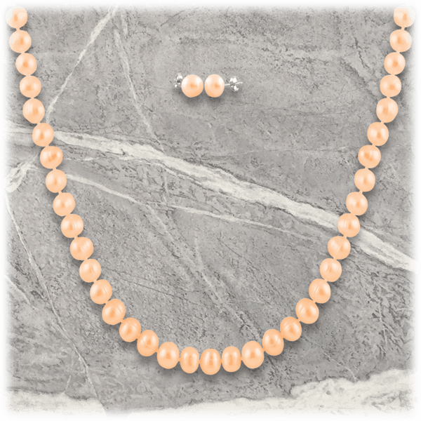 Splendid Pearls 2 Piece Pink Pearl Set