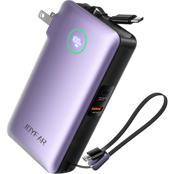 MorningSave: JOYFAR 25,000mAh GaN 65W Power Bank with Wall Plug ...