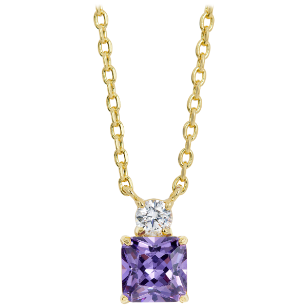 MorningSave: Savvy Cie 18K Gold Plated Cushion Birthstone Necklace