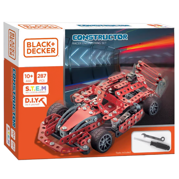 Meh: Black & Decker Jr 287-Piece Constructor Racer Set