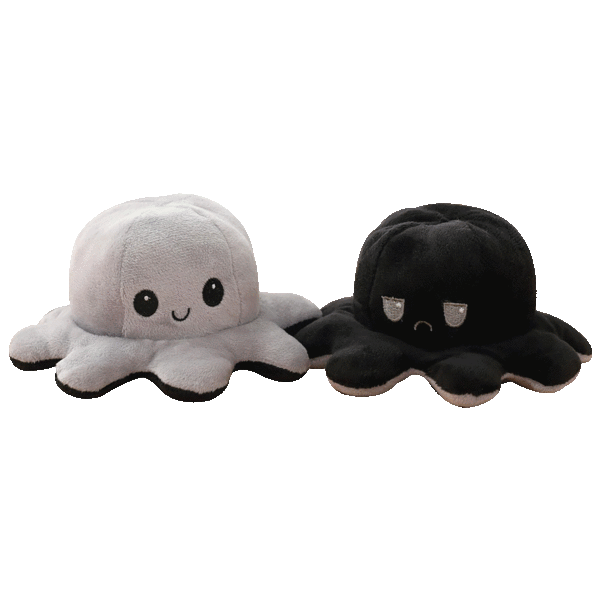 MorningSave: Zunammy Moody Reversible Octopus Plushie Happy and Angry Mood
