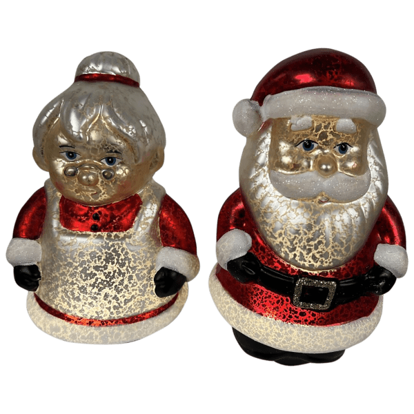 SideDeal: Illuminated Mercury Glass Holiday Icon Figures 2-Pieces by ...