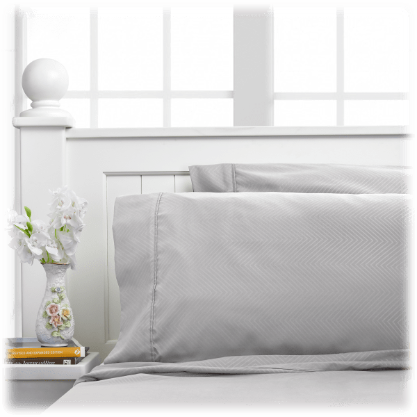 MorningSave: Kathy Ireland 4-Piece Chevron Embossed Sheet Set