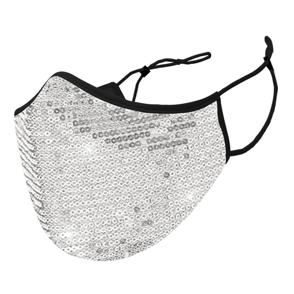 6-Pack: Extreme Fit Sequined Cotton Fashion Face Masks With Adjustable ...