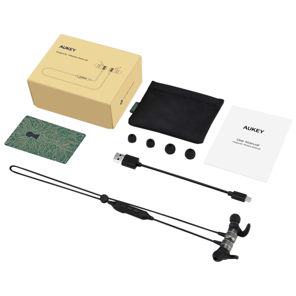 MorningSave: Aukey Magnetic Earbuds with 8 Hours Playtime & Built-In ...