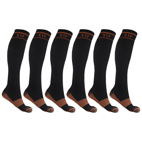MorningSave: 6-Pack: Extreme Fit Unisex Copper-Infused Knee High ...