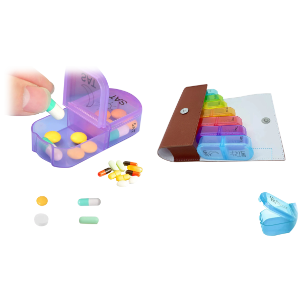 SideDeal: TheraRx Weekly Pill Organizer with PU Leather Case