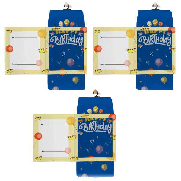 MorningSave: 3-Pack: Titan Happy Birthday Greeting Card & Novelty Socks Set