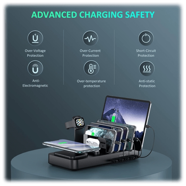 SideDeal: Vogek 8-in-1 Wireless Charging Station with 5 USB Ports