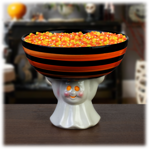 MorningSave: Mr. Halloween Illuminated Pumpkin Ceramic Candy Bowl with ...