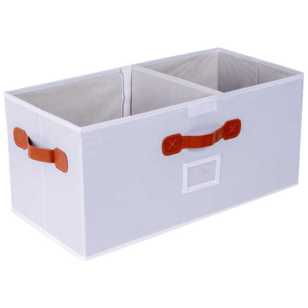 MorningSave: Get Neat Dual Access Storage Box With Faux Leather Handles