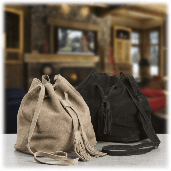 MorningSave: Roost Suede Bucket Bag
