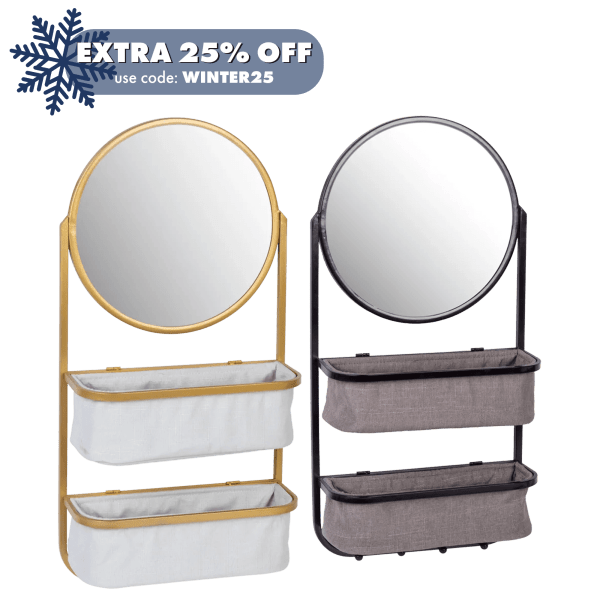 MorningSave: South Street Loft Iron Storage Rack with Mirror