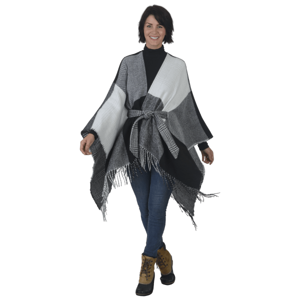 MorningSave: H Halston Oversized Check to Houndstooth Belted Reversible ...