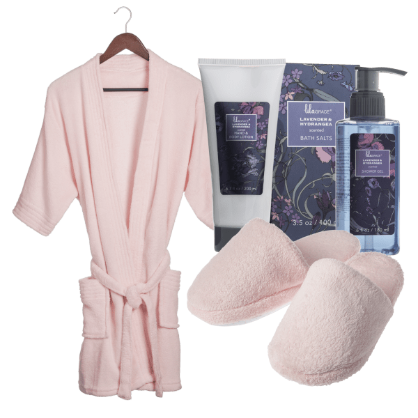 MorningSave: Lila Grace Lavender Robe & Slipper Bath Set