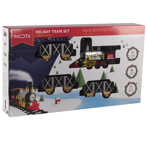MorningSave: MOTA Holiday Toy Train Set with Smoke & Sounds