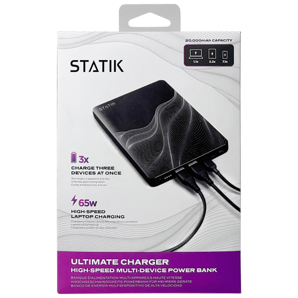 MorningSave: Statik 65W Laptop Multi-Device Power Bank 20000Mah
