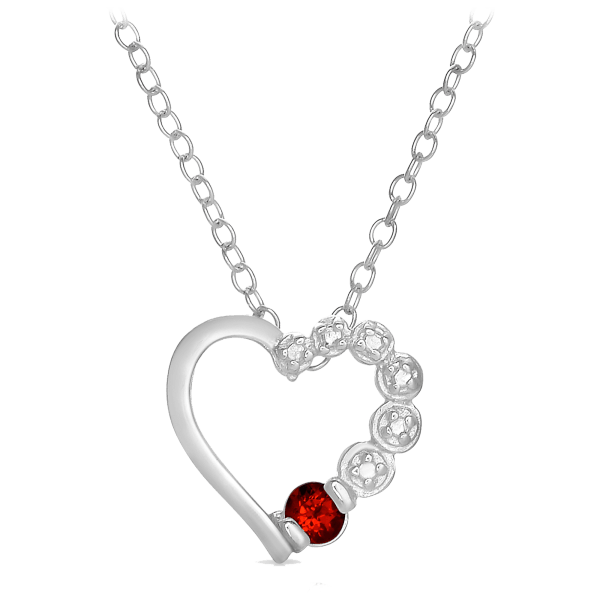 MorningSave: RelavenO Classic Genuine Ruby Heart Necklace