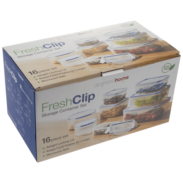 Meh: 32-Piece FreshClip Food Storage Set with Locking Lids