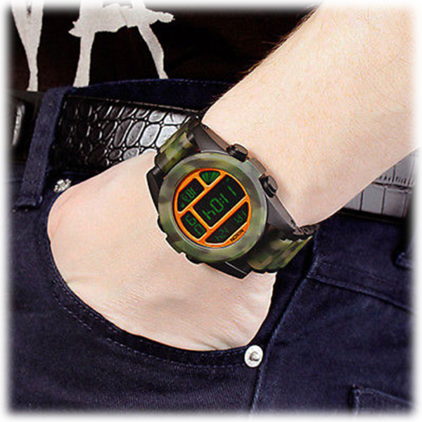 MorningSave: NIXON Unit SS 44mm Matte Black and Camo Men's Digital Watch
