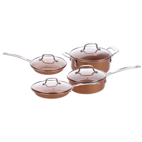 MorningSave: Copper Cook 8-Piece Nonstick Copper Pan Set