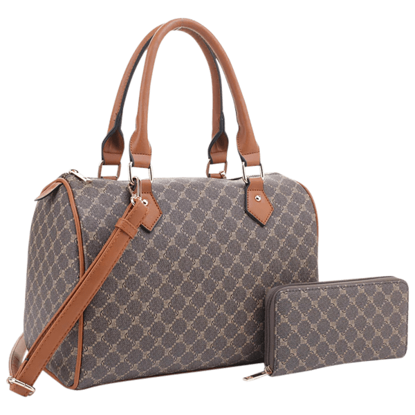 MorningSave: Malibu Skye Signature Print Satchel with Wallet