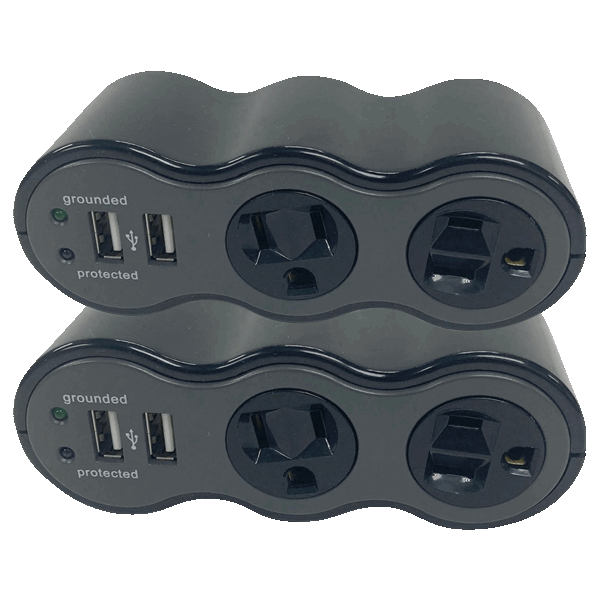 MorningSave: 2-Pack: 360 Electrical PowerCurve Mini 2-Outlet Rotating ...