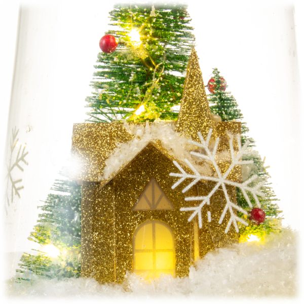 MorningSave: Winter Lane Holiday Tabletop Cloche with Snowflakes and ...