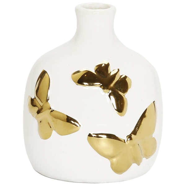 MorningSave: Vivience White Reed Diffuser with Gold butterfly Design