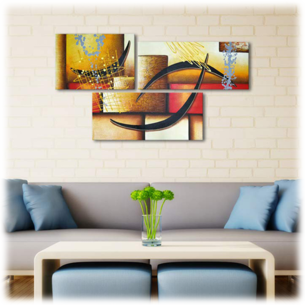 MorningSave: Hand Painted Art Deco Canvas Wall Art