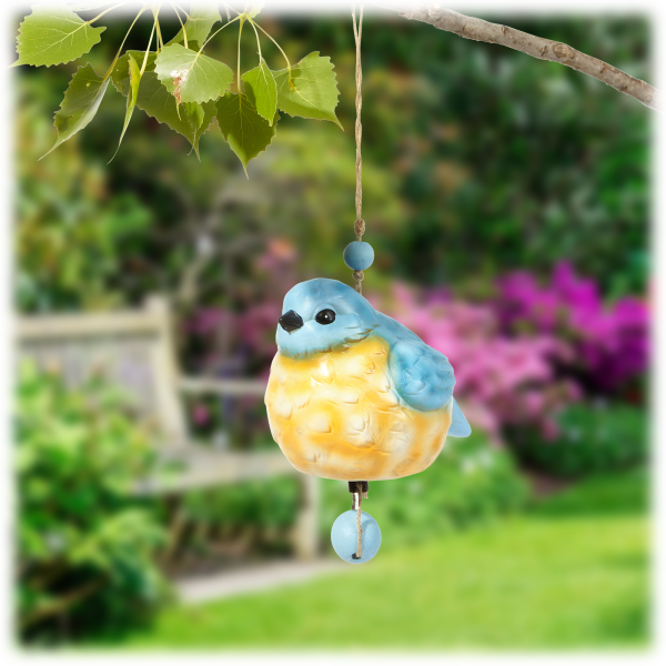 SideDeal: Wind and Weather Painted Resin Bird Wind Chime