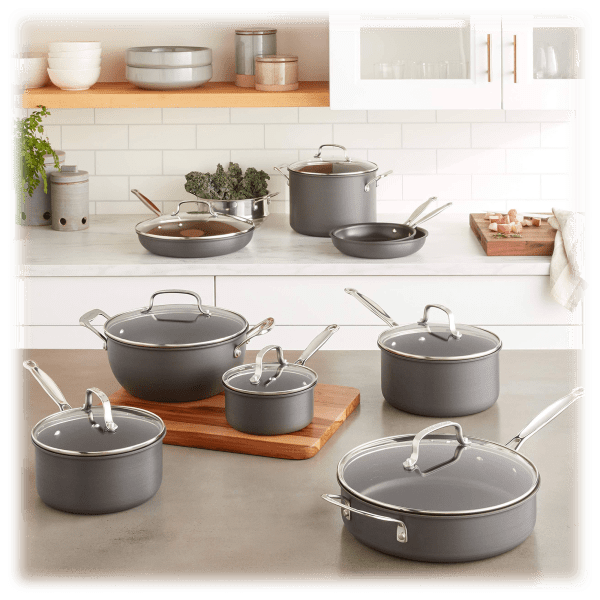 Meh: Cuisinart Chefs Anodized 17 Pc Cookware Set