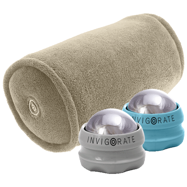 MorningSave: Invigorate Massaging Roll Pillow & Massaging Roller Globes