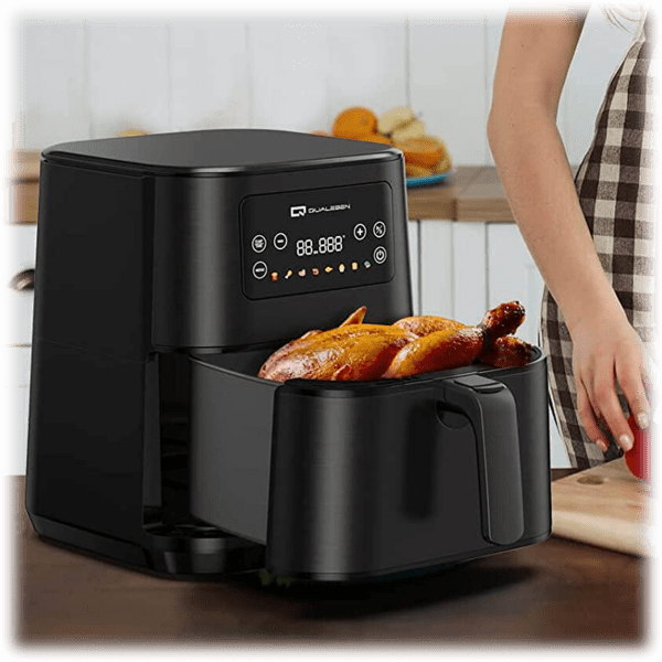 MorningSave: Qualeben 6-Quart Digital Air Fryer with 8 Presets and 100 ...
