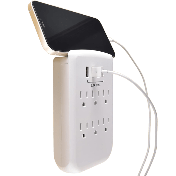Meh: 4-Pack: Clear Power 6-Outlet Wall-tap with 3 USB-A and 1 USB-C