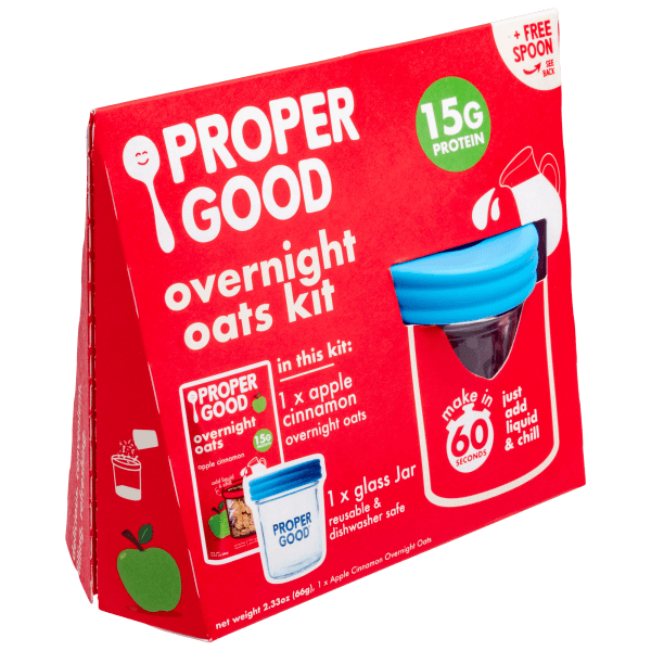 Meh: 12-Pack: Proper Good Overnight Oats Kit (Apple Cinnamon)