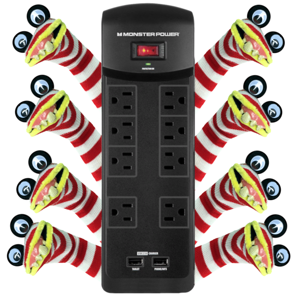 Meh: 2-Pack: Monster Core Power 800 8-Outlet Surge Protector with 2 USB ...