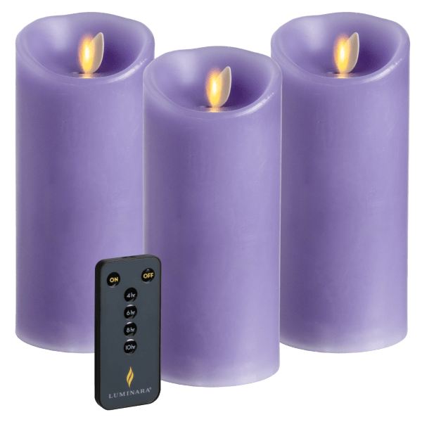 SideDeal: 3-Pack: Luminara Flameless 6.5" Pillar Candles with Remote