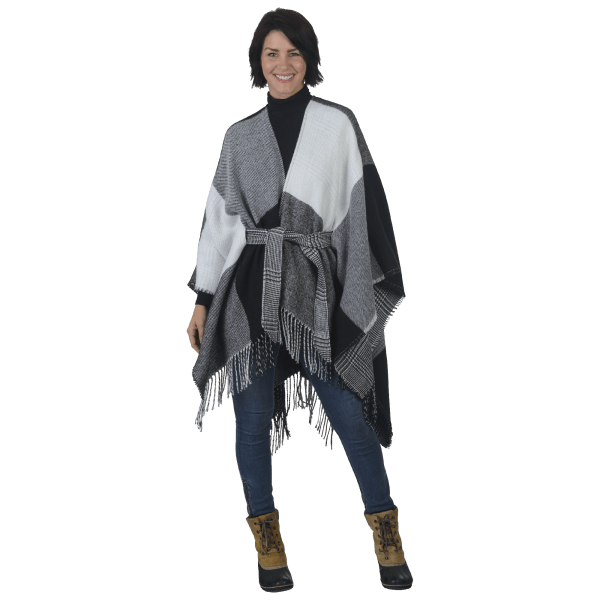 MorningSave: H Halston Oversized Check to Houndstooth Belted Reversible ...