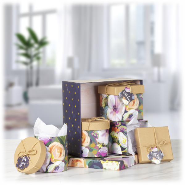 MorningSave: Set of 5 Punch Studio Decorated Storage Boxes