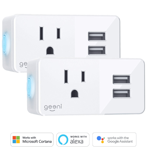 MorningSave: 2-Pack: Geeni SWITCH + CHARGE Smart Wi-Fi Plug with 2 USB ...