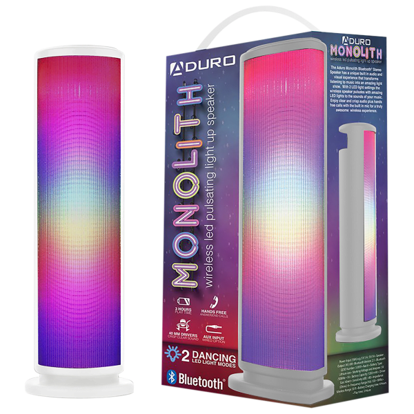 MorningSave: Aduro Monolith LED Light Up Tower Party Wireless Speaker